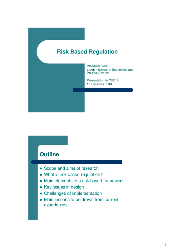 (PDF) Risk-based Regulation