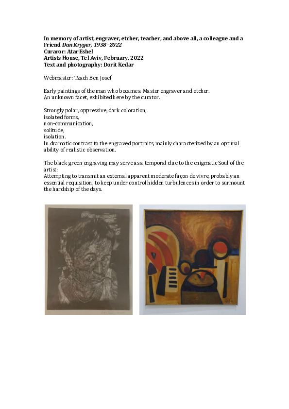 (PDF) In memory of artist, engraver, etcher, teacher, and above all, a ...