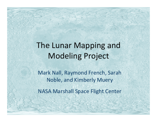(PDF) The Lunar Mapping and Modeling Project