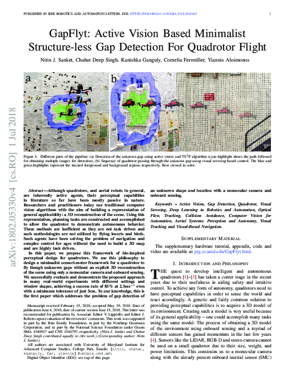 (PDF) GapFlyt: Active Vision Based Minimalist Structure-Less Gap ...