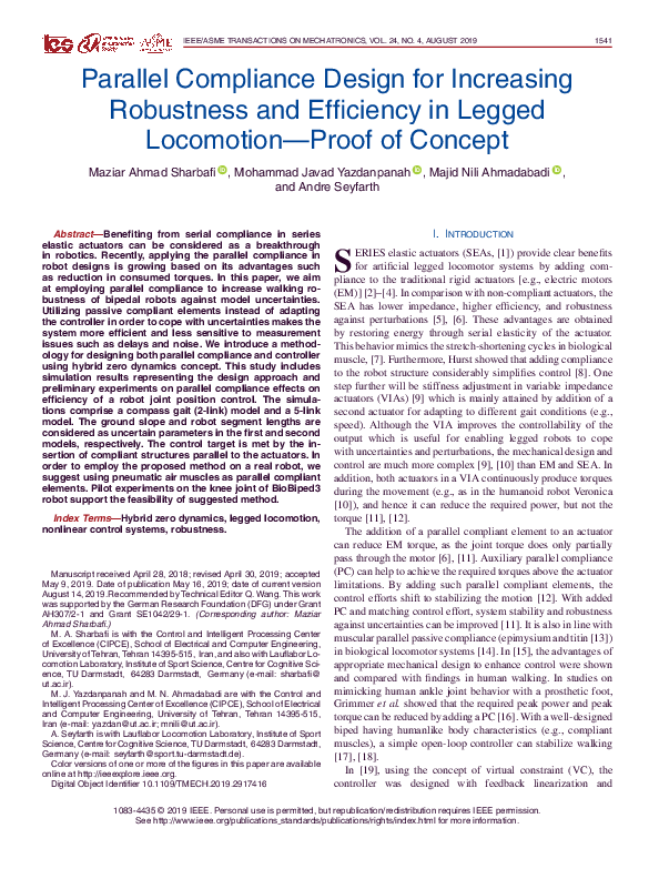 (PDF) Parallel compliance design for increasing robustness and ...