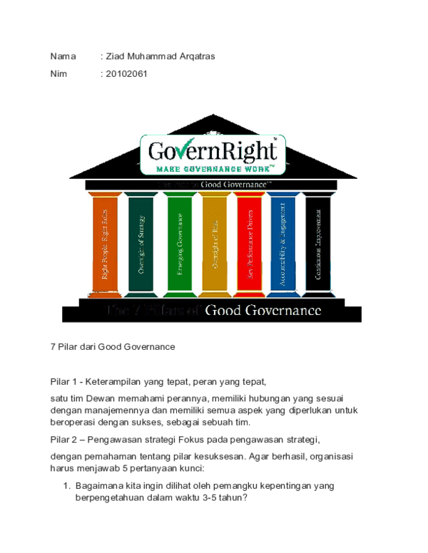 (DOC) 7 Pillars Of Good Governance