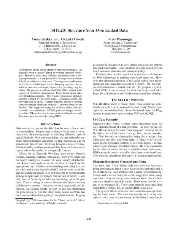 (PDF) StYLiD: Structure Your Own Linked Data