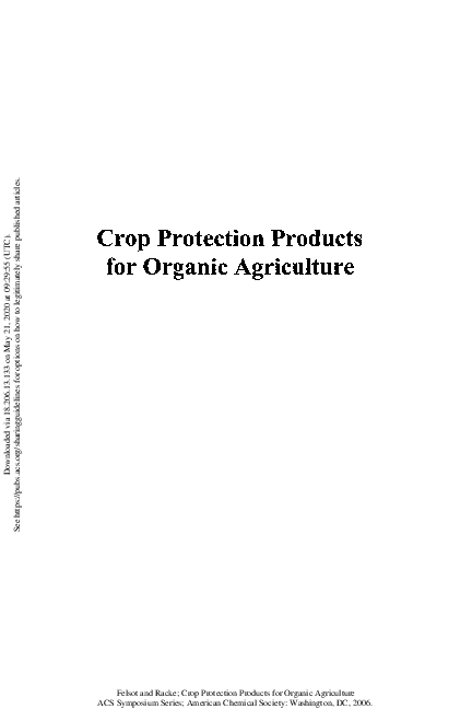(PDF) Crop Protection Products for Organic Agriculture