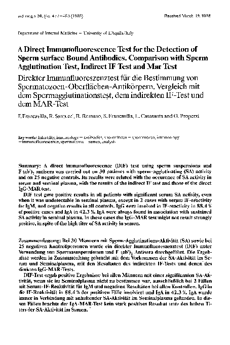(PDF) A Direct Immunofluorescence Test for the Detection of Sperm ...