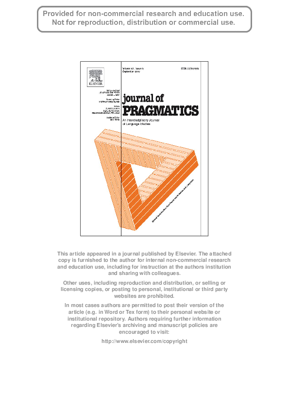 (PDF) Journal of Pragmatics