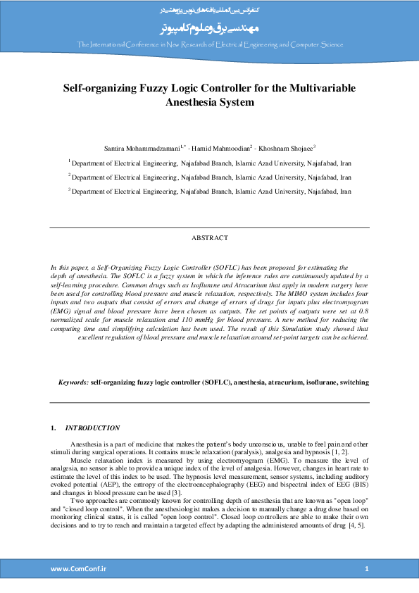 Pdf Self Organizing Fuzzy Logic Controller For The Multivariable
