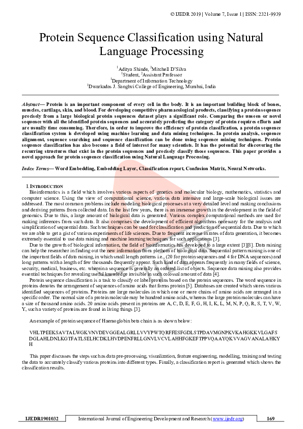 Pdf Protein Sequence Classification Using Natural Vector And Convex Hull Method