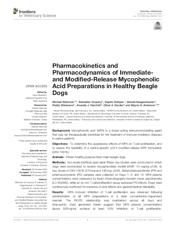 (PDF) Pharmacokinetics and Pharmacodynamics of Immediate- and Modified ...
