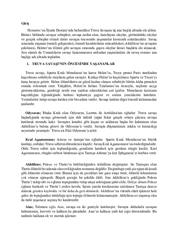 (PDF) TRUVA SAVAŞI ÖNCESİNDE YAŞANANLAR