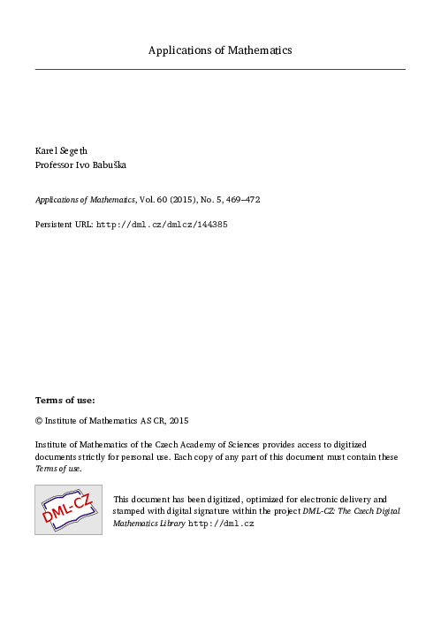 (PDF) Applications of Mathematics