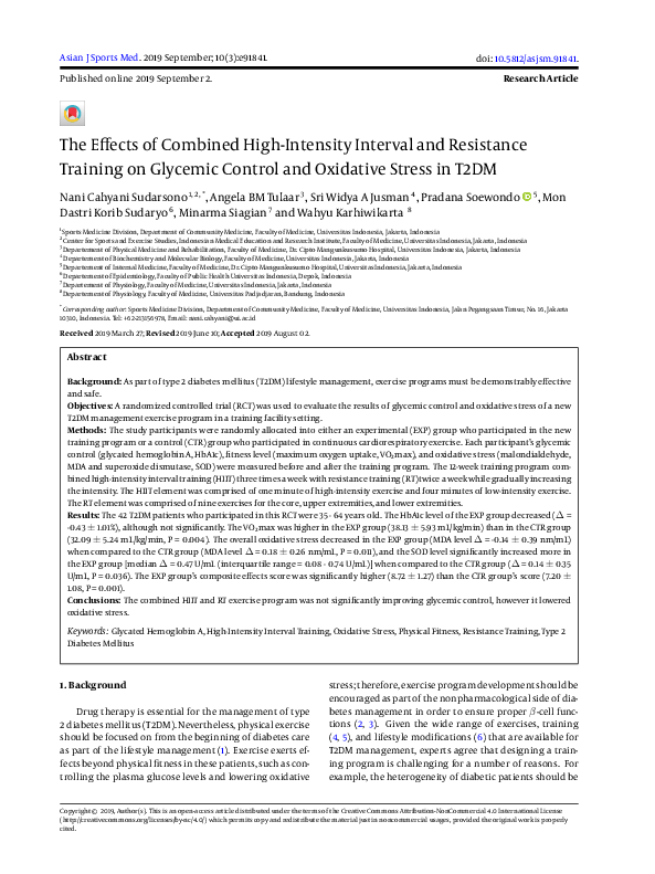 (PDF) The Effects of Combined High-Intensity Interval and Resistance ...