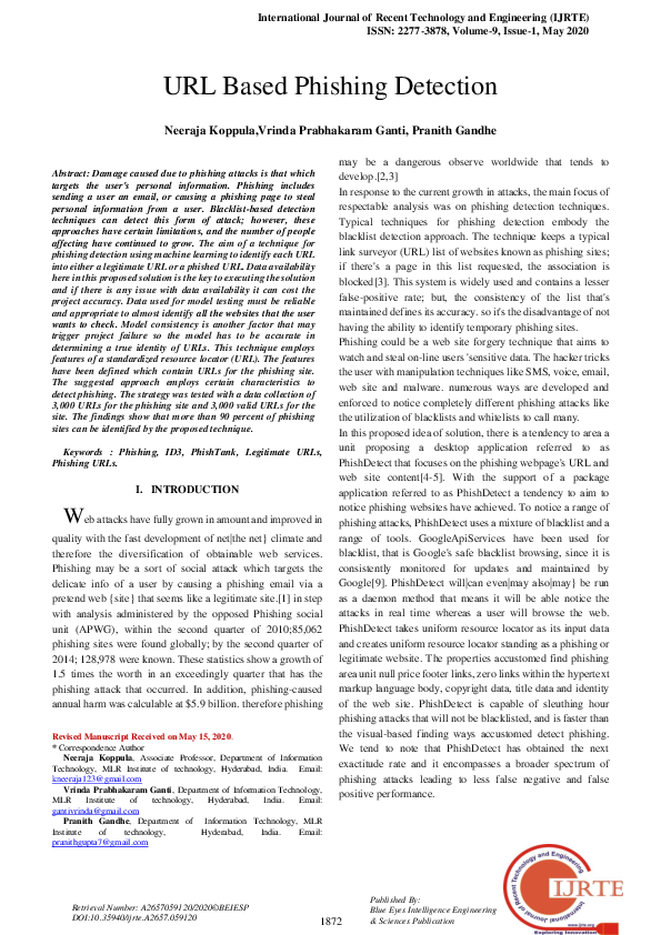 (PDF) International Journal of Recent Technology and Engineering (IJRTE ...