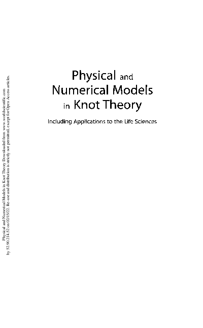 (PDF) Physical and Numerical Models in Knot Theory - Including ...