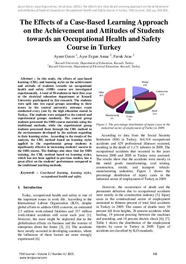 (PDF) The Effects of a Case-Based Learning Approach on the Achievement ...