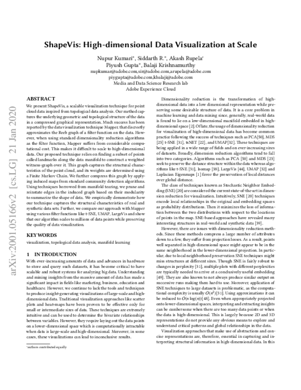(PDF) ShapeVis: High-dimensional Data Visualization at Scale | akash ...