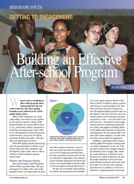 (PDF) Building an Effective After-school Program