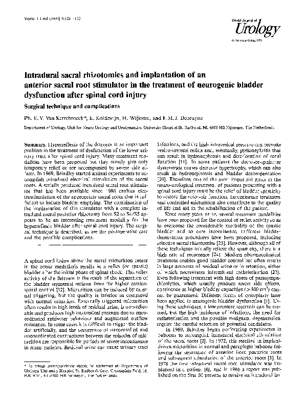 (PDF) Intradural sacral rhizotomies and implantation of an anterior ...