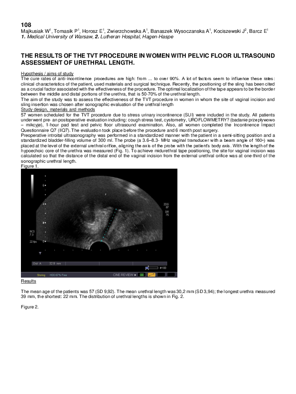 (PDF) The results of the TVT procedure in women with pelvic floor ...