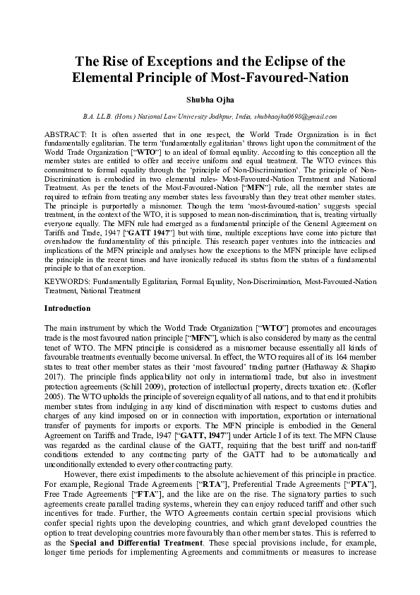 (PDF) The Rise of Exceptions and the Eclipse of the Elemental Principle ...