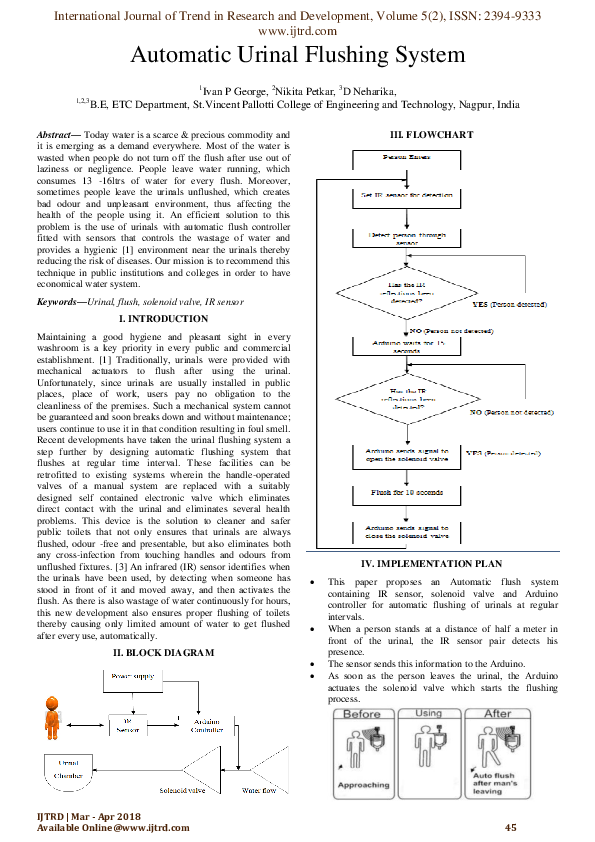 (PDF) Automatic Urinal Flushing System