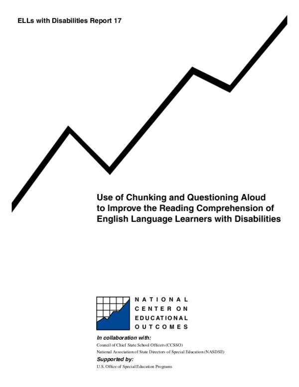 (PDF) ELLs with Disabilities Report 17 Use of Chunking and Questioning ...