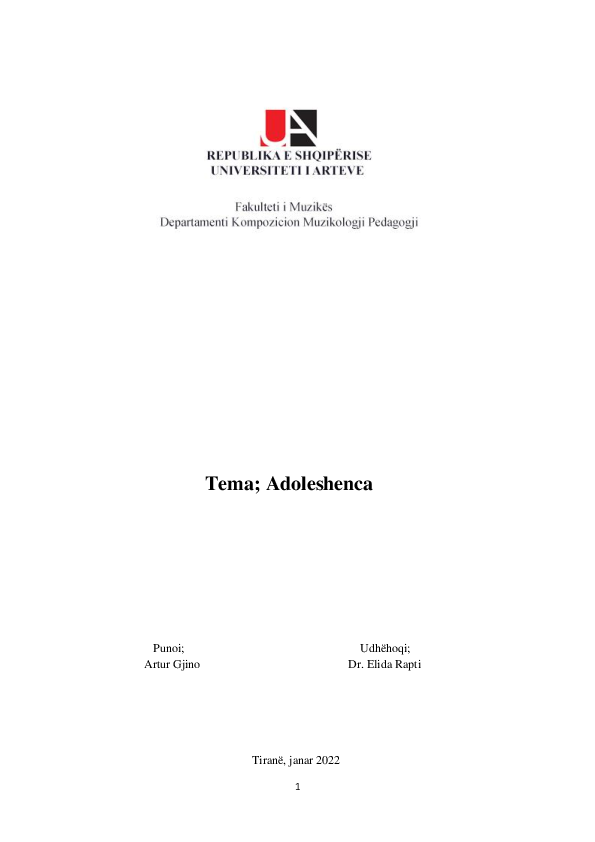 (PDF) Adoleshenca