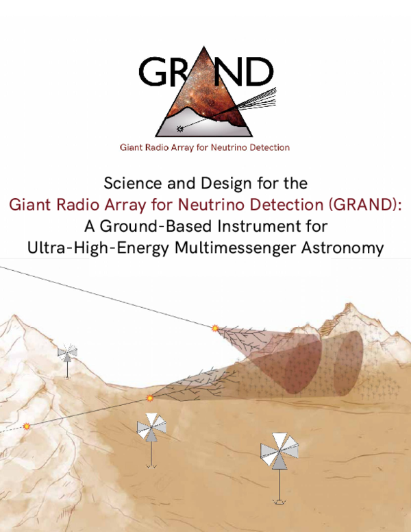 (PDF) Science and Design for the Giant Radio Array for Neutrino Detection (PDF) Science and Design for the Giant Radio Array for Neutrino Detection