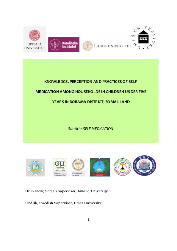 (PDF) KNOWLEDGE, PERCEPTION AND PRACTICES OF SELF MEDICATION AMONG ...