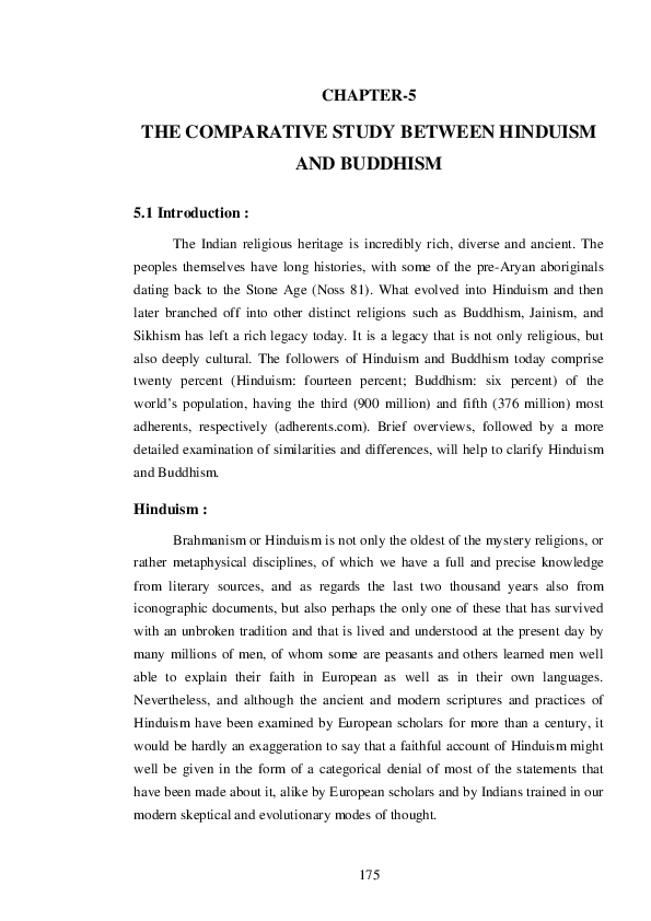 (PDF) The Comparative study between Hinduism and Buddhism
