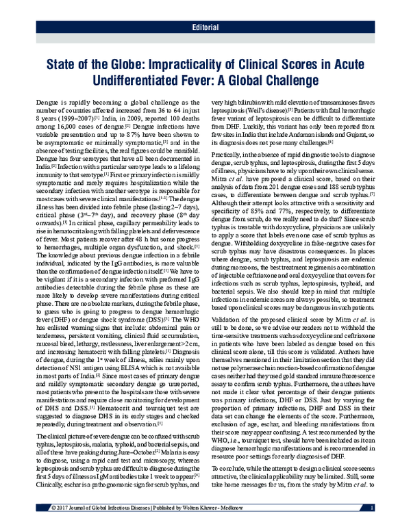 (PDF) State of the globe: Impracticality of clinical scores in acute ...