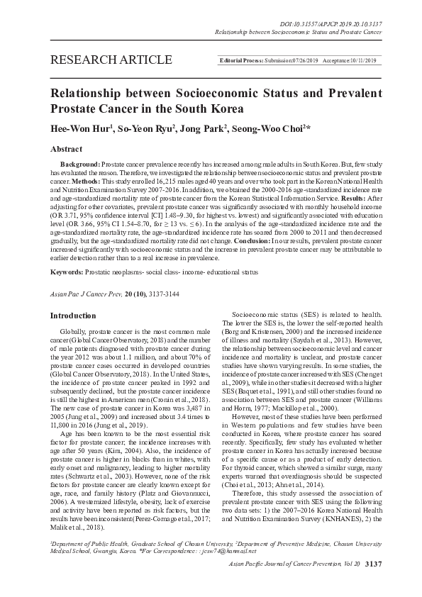 (PDF) Relationship between Socio-Economic Status and Academic ...