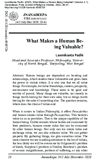 (PDF) What Makes a Human Being Valuable?