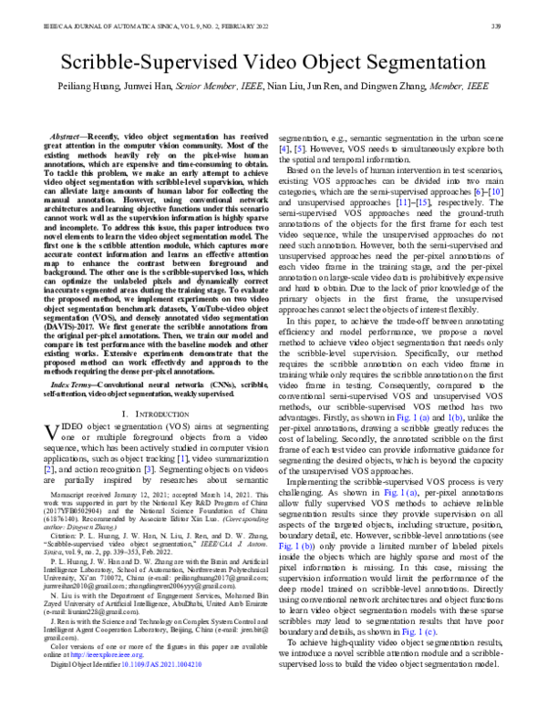 (PDF) Scribble-Supervised Video Object Segmentation