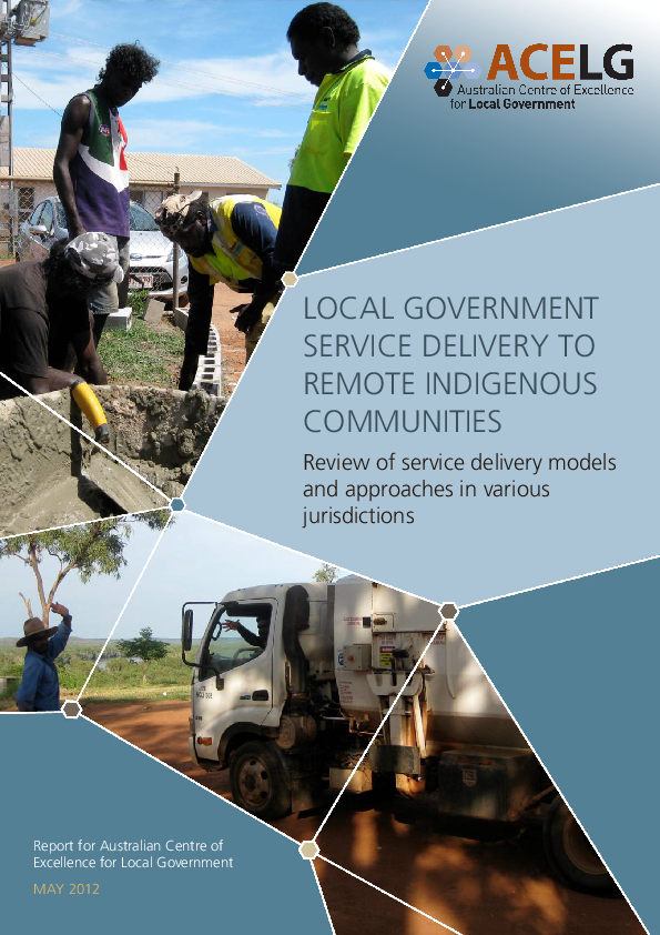 (PDF) Local Government Service Delivery to Remote Indigenous ...