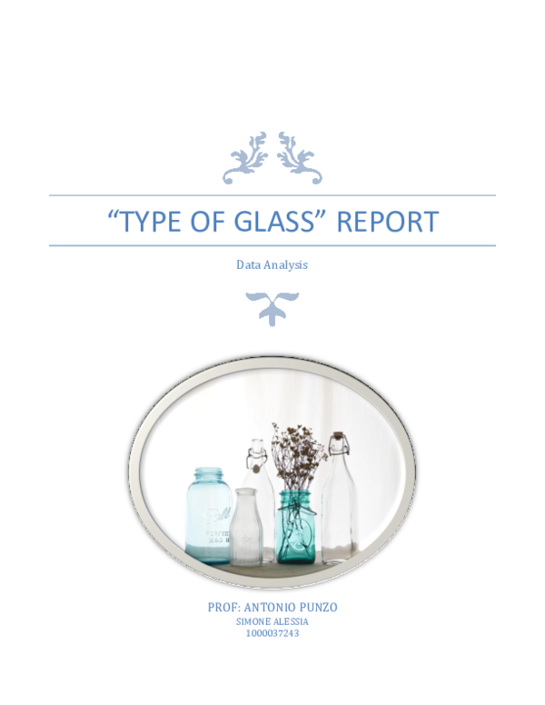 (PDF) "TYPE OF GLASS" REPORT