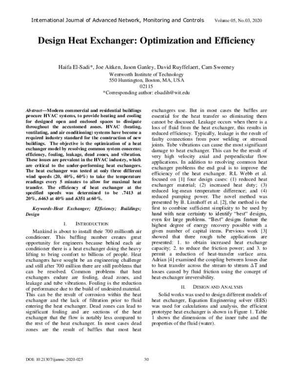 (PDF) Design Heat Exchanger: Optimization and Efficiency