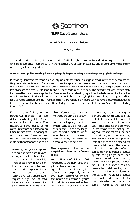 (PDF) NLPP Case Study: Bosch
