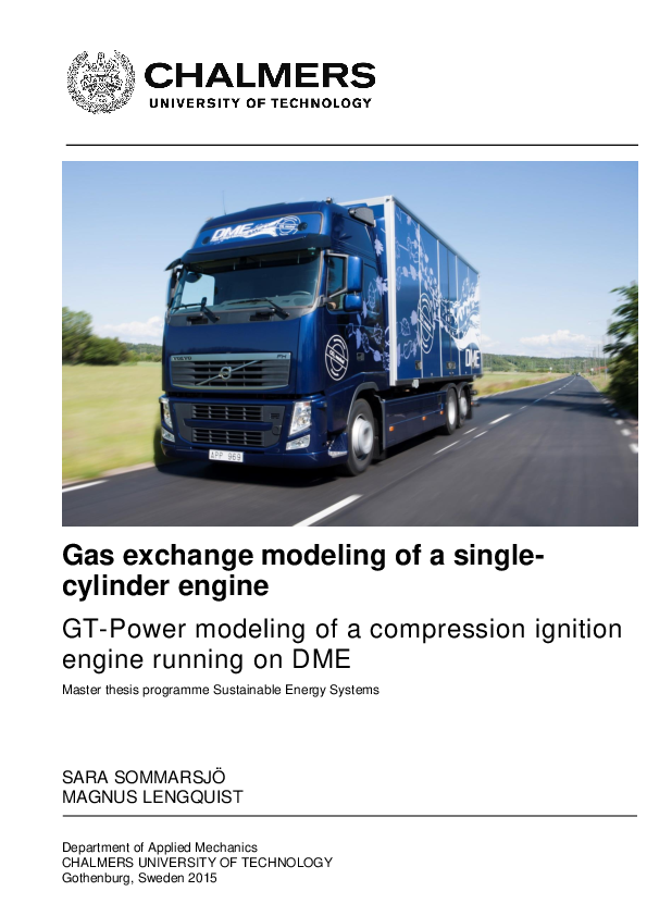 (PDF) Gas exchange modeling of a single-cylinder engine