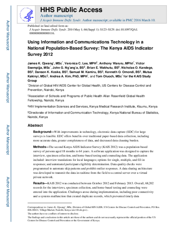 (PDF) Using Information and Communications Technology in a National ...