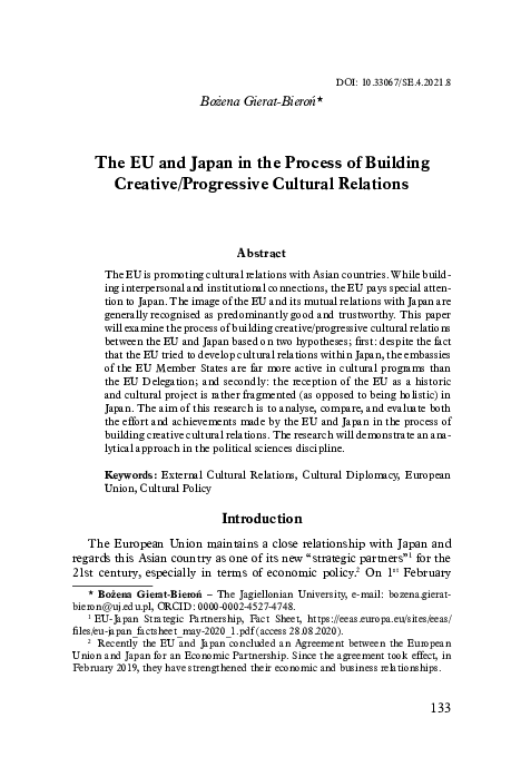 (PDF) The EU and Japan in the Process of Building Creative/Progressive ...
