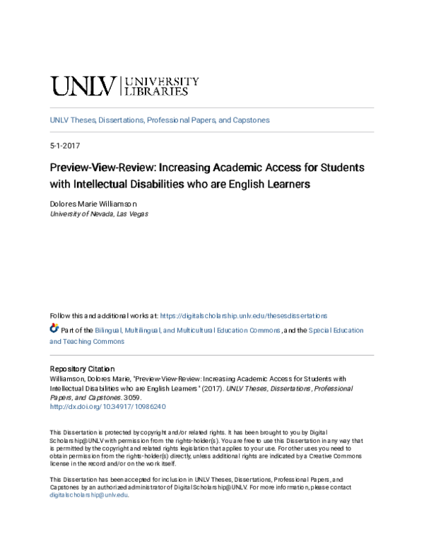 (PDF) Preview-View-Review: Increasing Academic Access for Students with ...