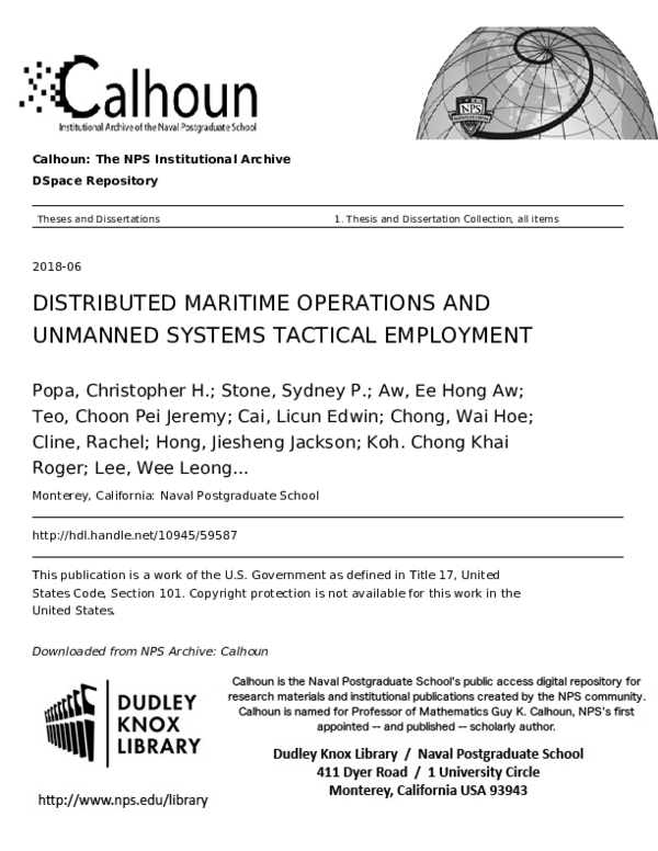 (PDF) Distributed Maritime Operations and Unmanned Systems Tactical ...