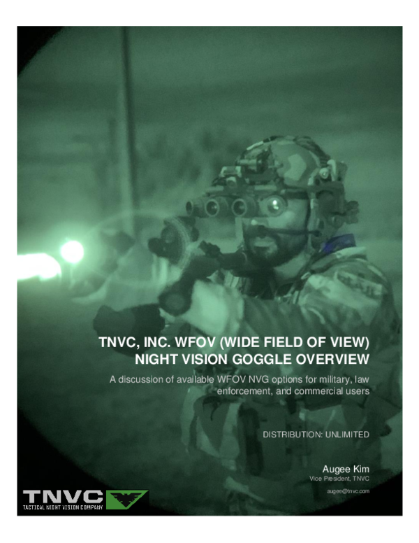 (PDF) TNVC, Inc. Wfov (Wide Field of View) Night Vision Goggle Overview ...