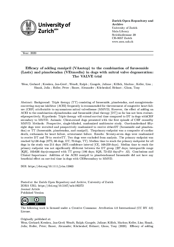 (PDF) Efficacy of adding ramipril (VAsotop) to the combination of ...