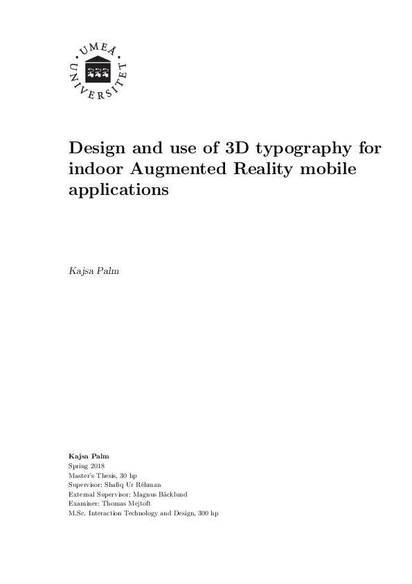 (PDF) Design and use of 3D typography for indoor Augmented Reality ...