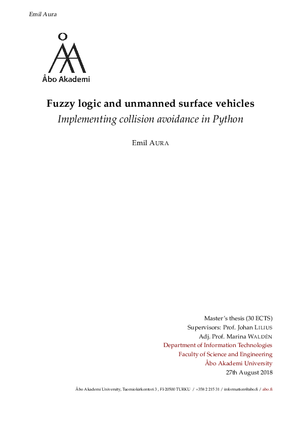 (PDF) Fuzzy logic and unmanned surface vehicles : Implementing ...
