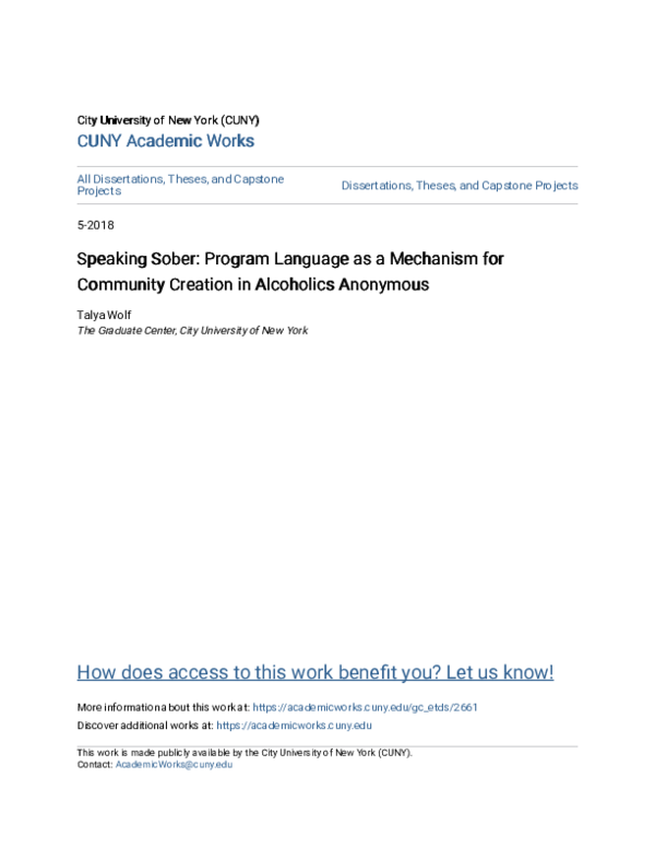 (PDF) Speaking Sober: Program Language as a Mechanism for Community ...