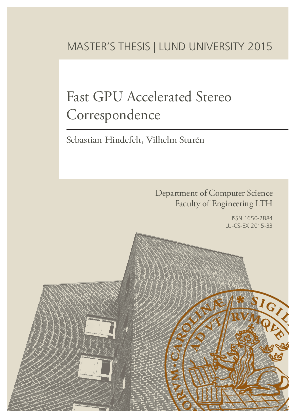 (PDF) Fast GPU Accelerated Stereo Correspondence