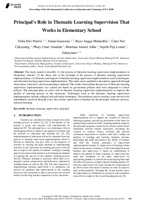 (PDF) Principal’s Role in Thematic Learning Supervision That Works in Elementary School